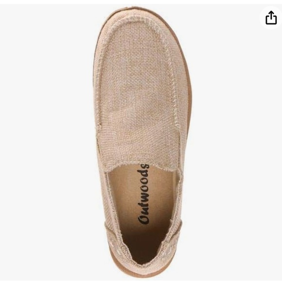 Outwoods | Shoes | Nwot Outwoods Canvas Loafers Booties Moccasins Taupe ...